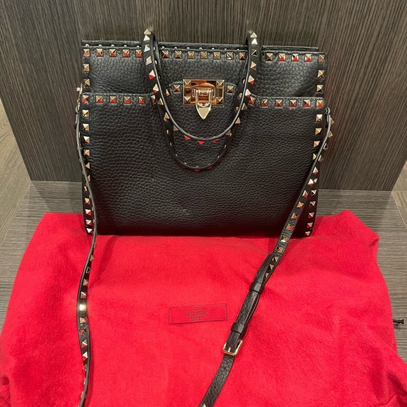 Valentino | Bags | Valentino Rockstud Black Handbag | Poshmark